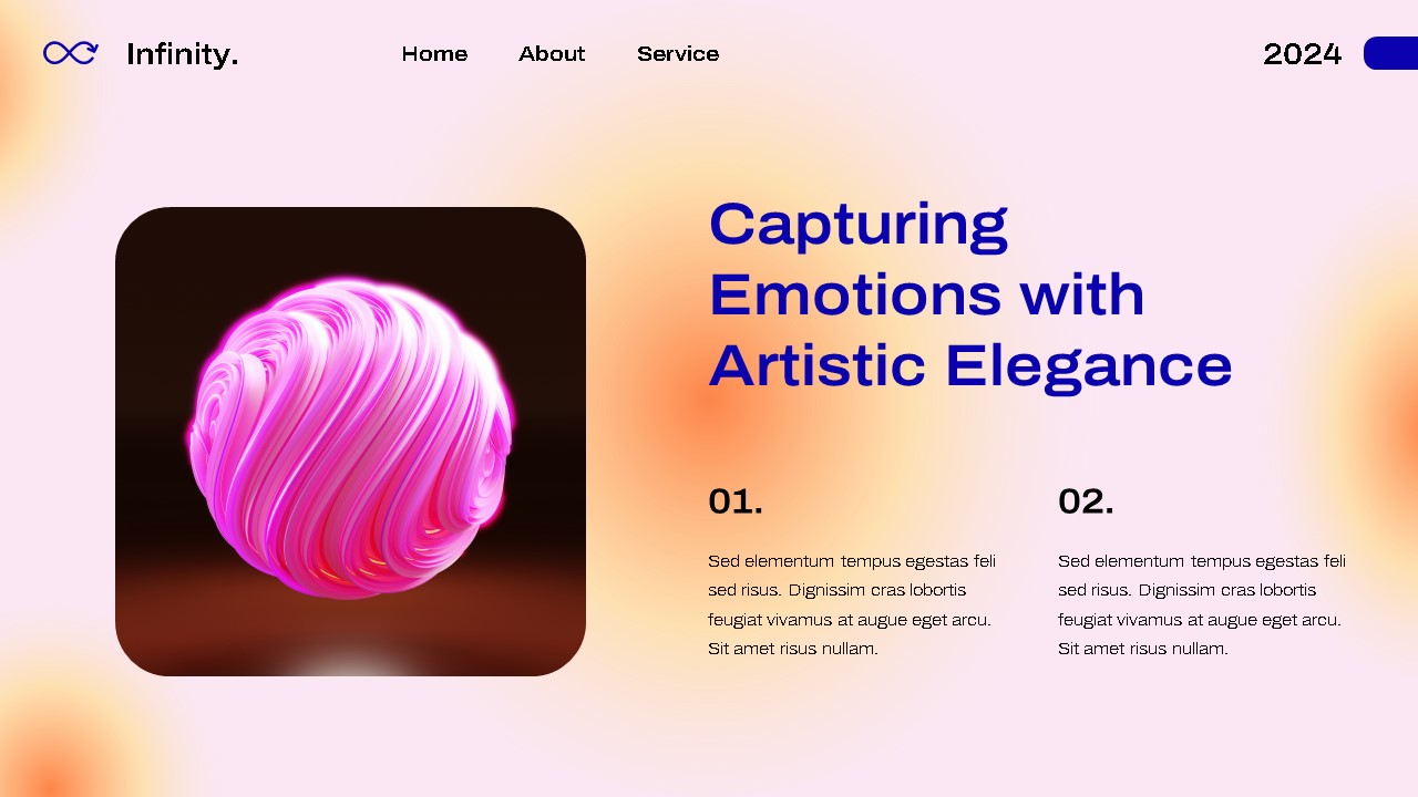 Infinity - Creative Art Studio PowerPoint Template, Presentation Templates