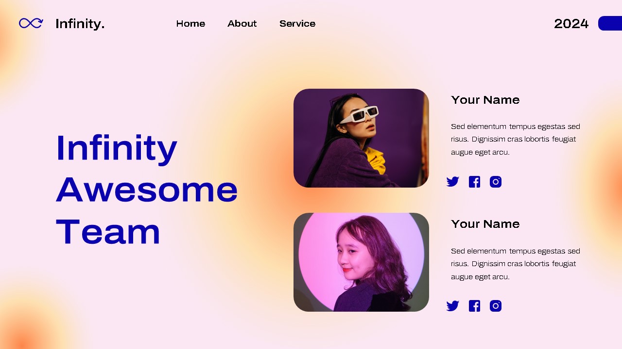 Infinity - Creative Art Studio PowerPoint Template, Presentation Templates