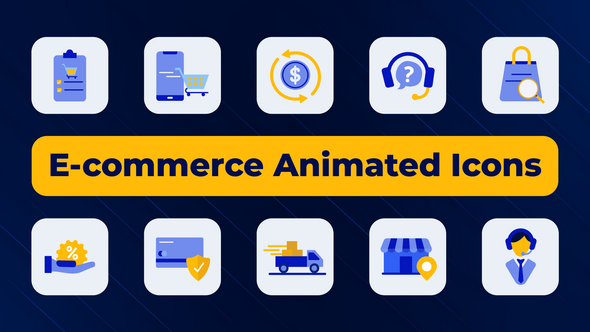 E-commerce Animated Icons, After Effects Project Files | VideoHive