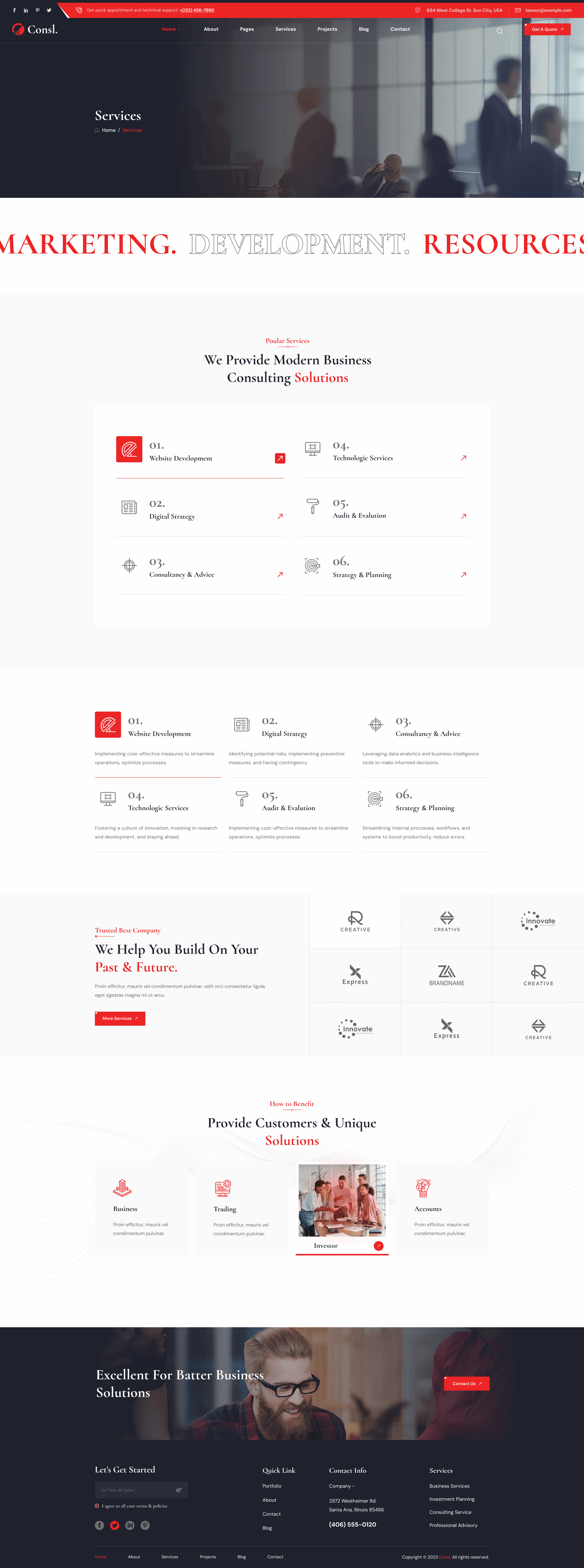 Consl - Consulting Business Figma Template by envalab | ThemeForest