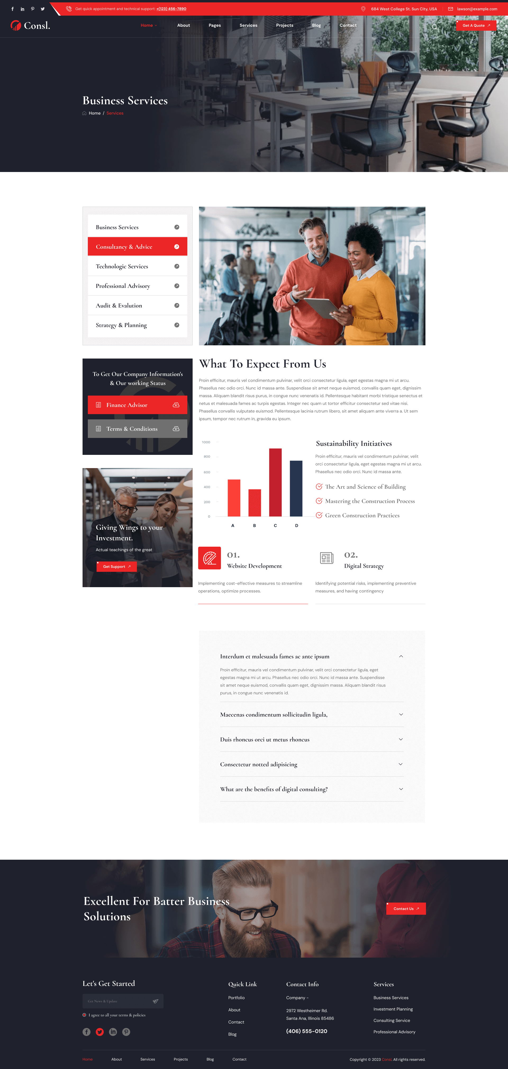 Consl - Consulting Business Figma Template by envalab | ThemeForest