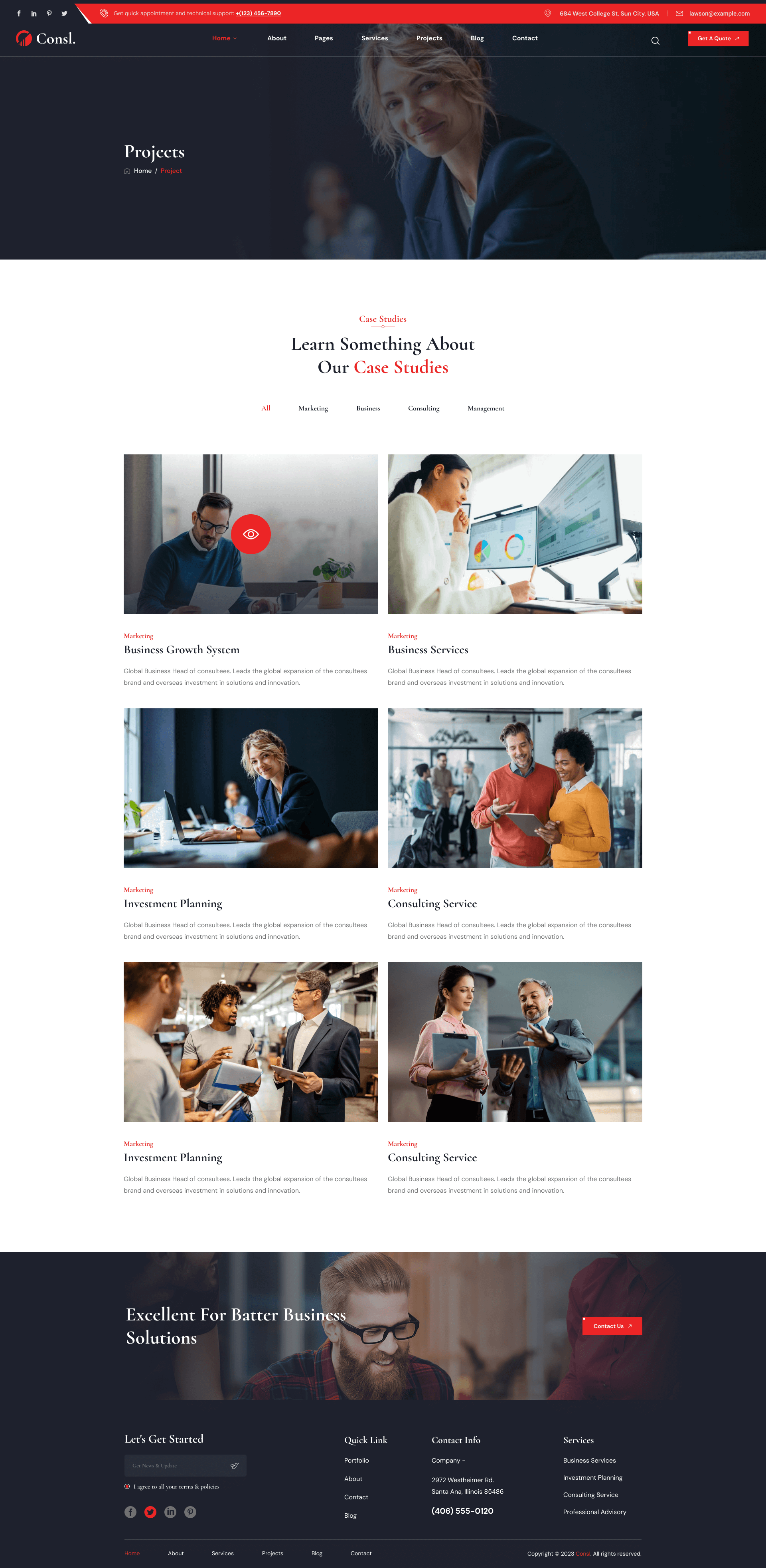 Consl - Consulting Business Figma Template by envalab | ThemeForest
