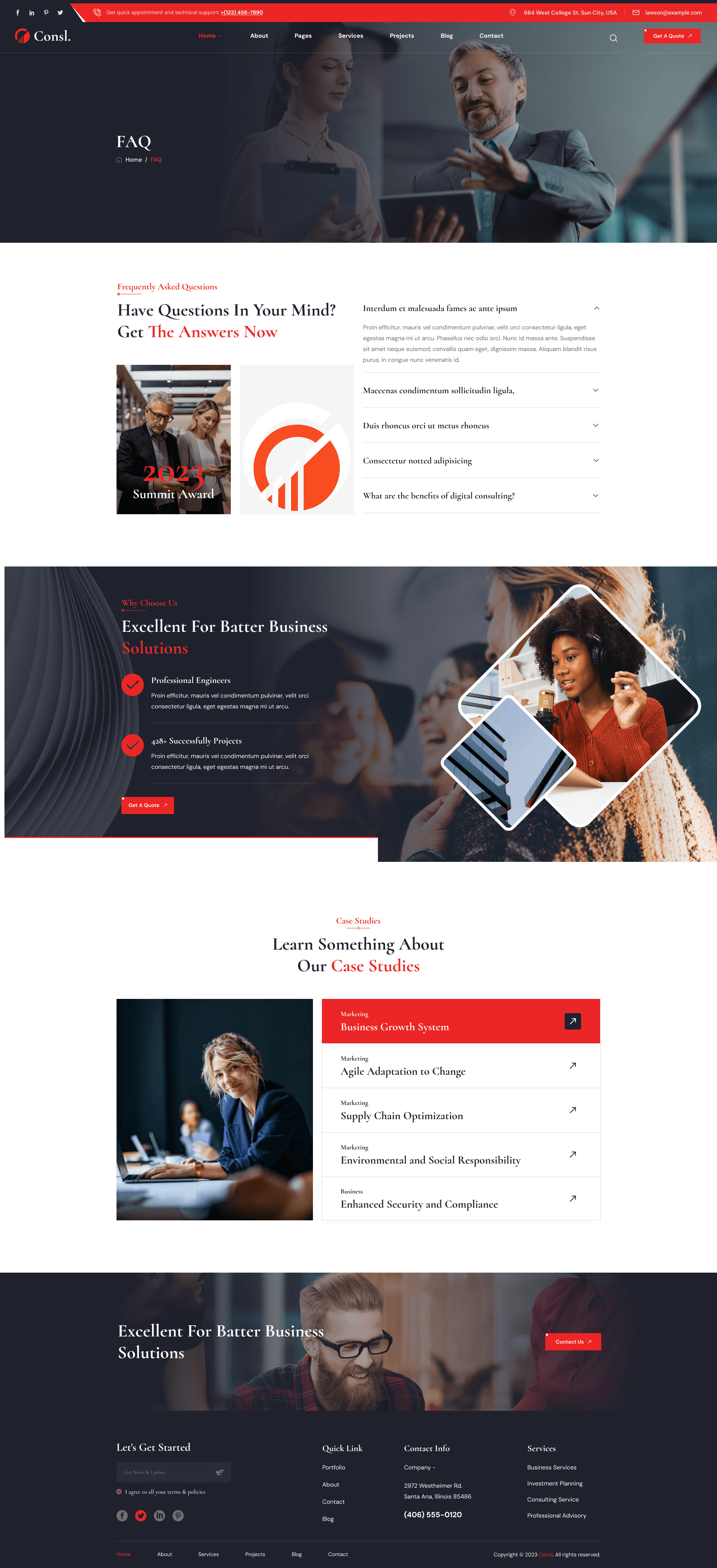 Consl - Consulting Business Figma Template by envalab | ThemeForest