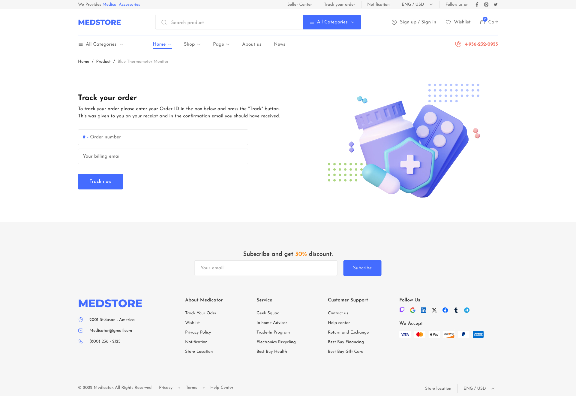 MEDSTORE - Medical & Multipurpose eCommerce Figma Template by nouthemes