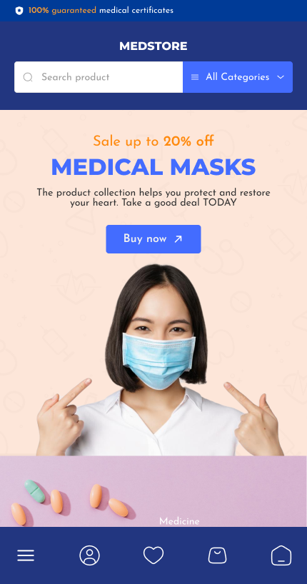 MEDSTORE - Medical & Multipurpose eCommerce Figma Template by nouthemes