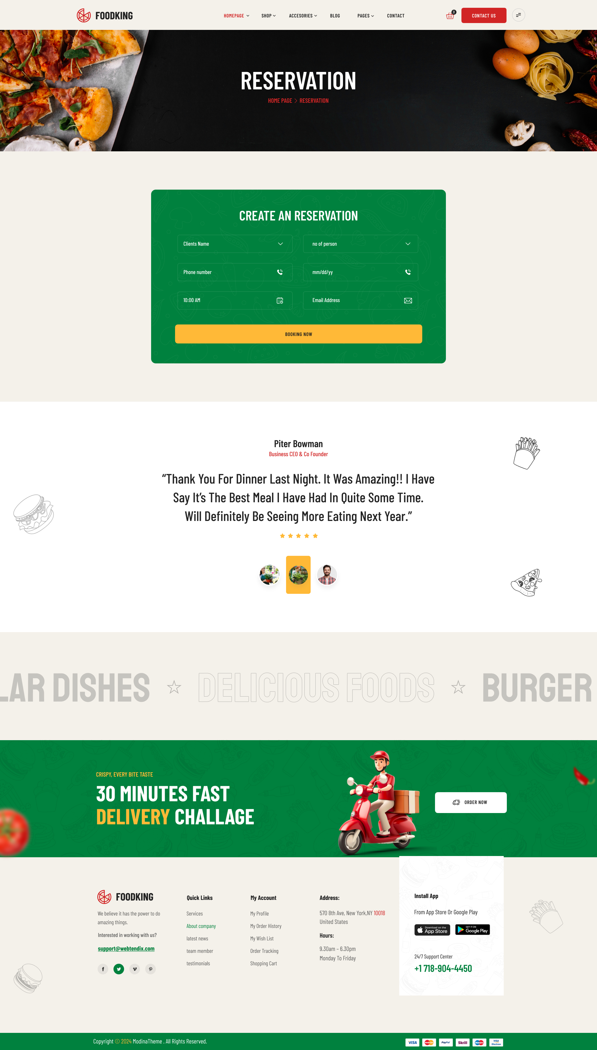 Foodking - Fast Food Restaurant Figma Template by modinatheme | ThemeForest