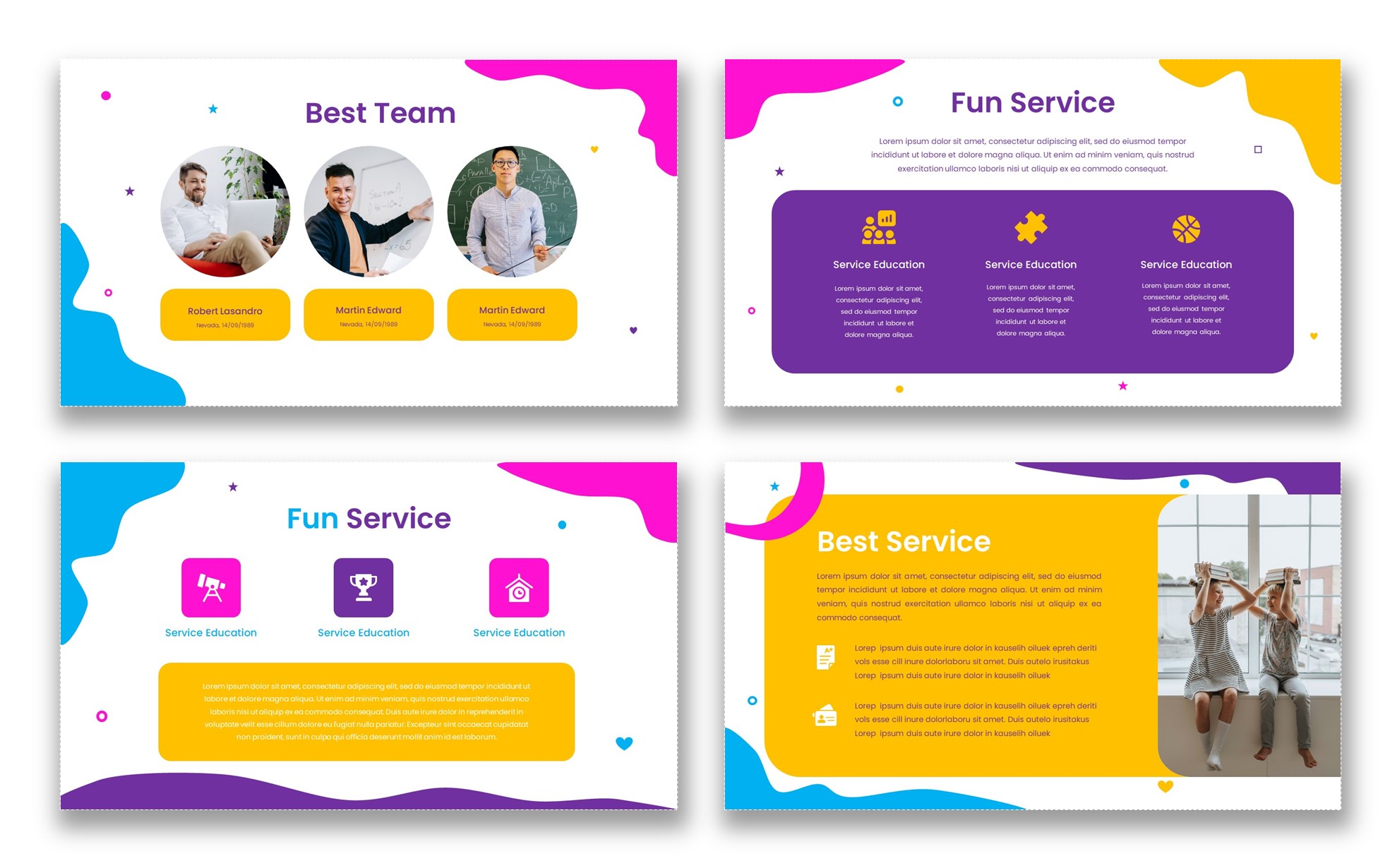 Happybear - Education Google Slide Template, Presentation Templates