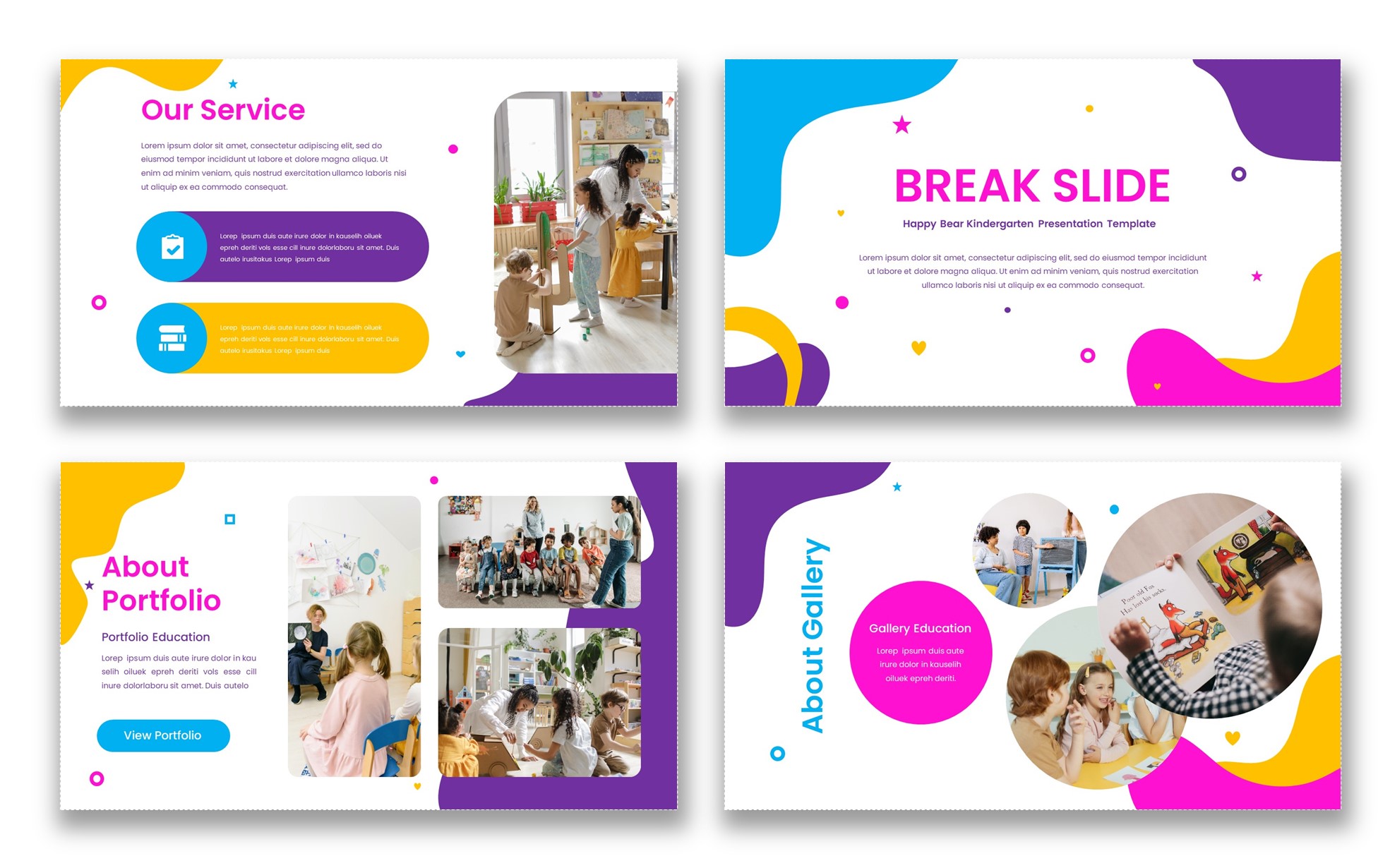 Happybear - Education Google Slide Template, Presentation Templates