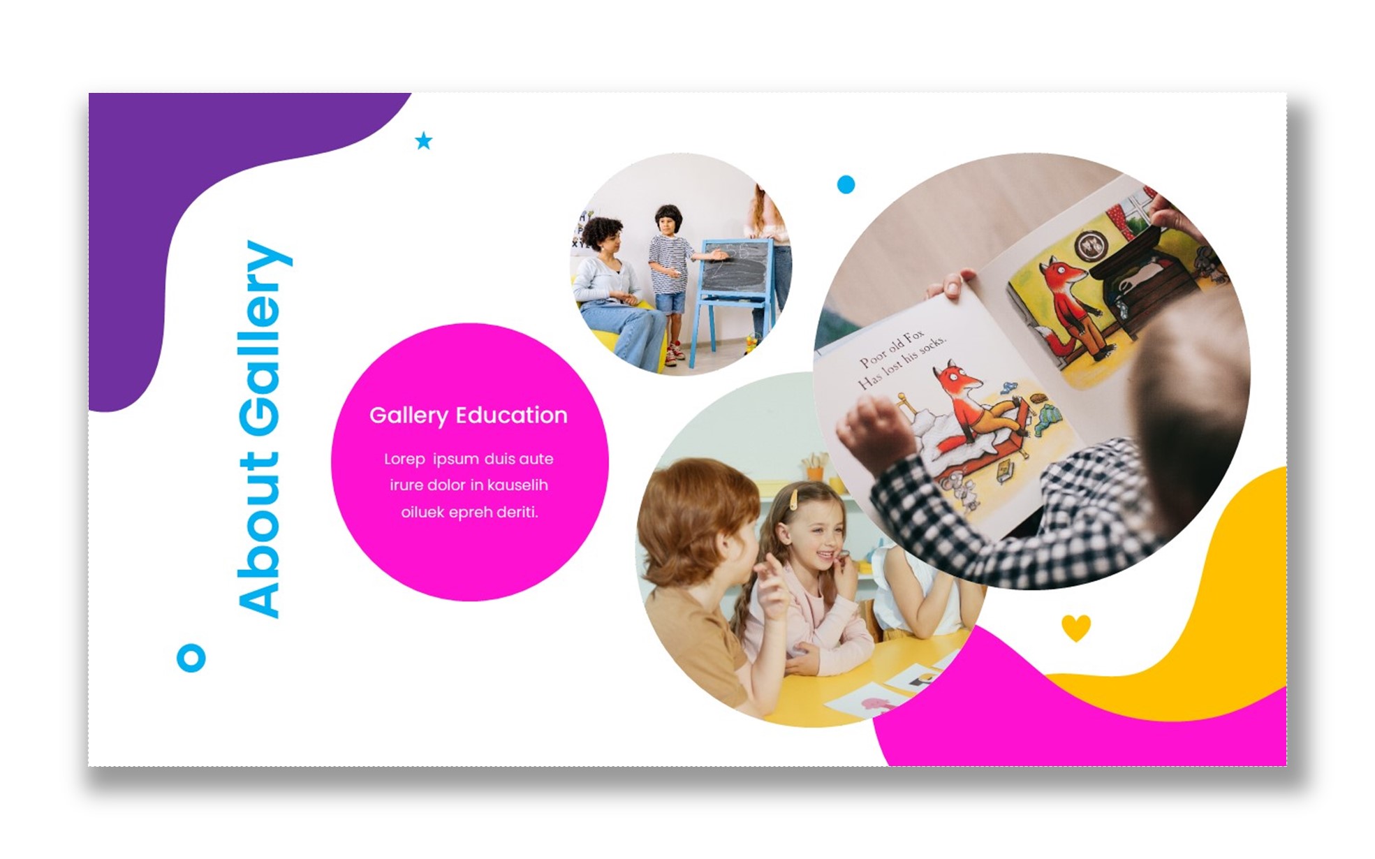 Happybear - Education Google Slide Template, Presentation Templates
