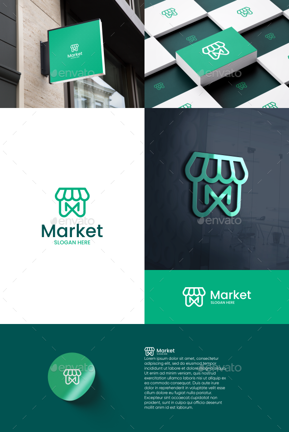 Market Shopping Logo, Logo Templates | GraphicRiver