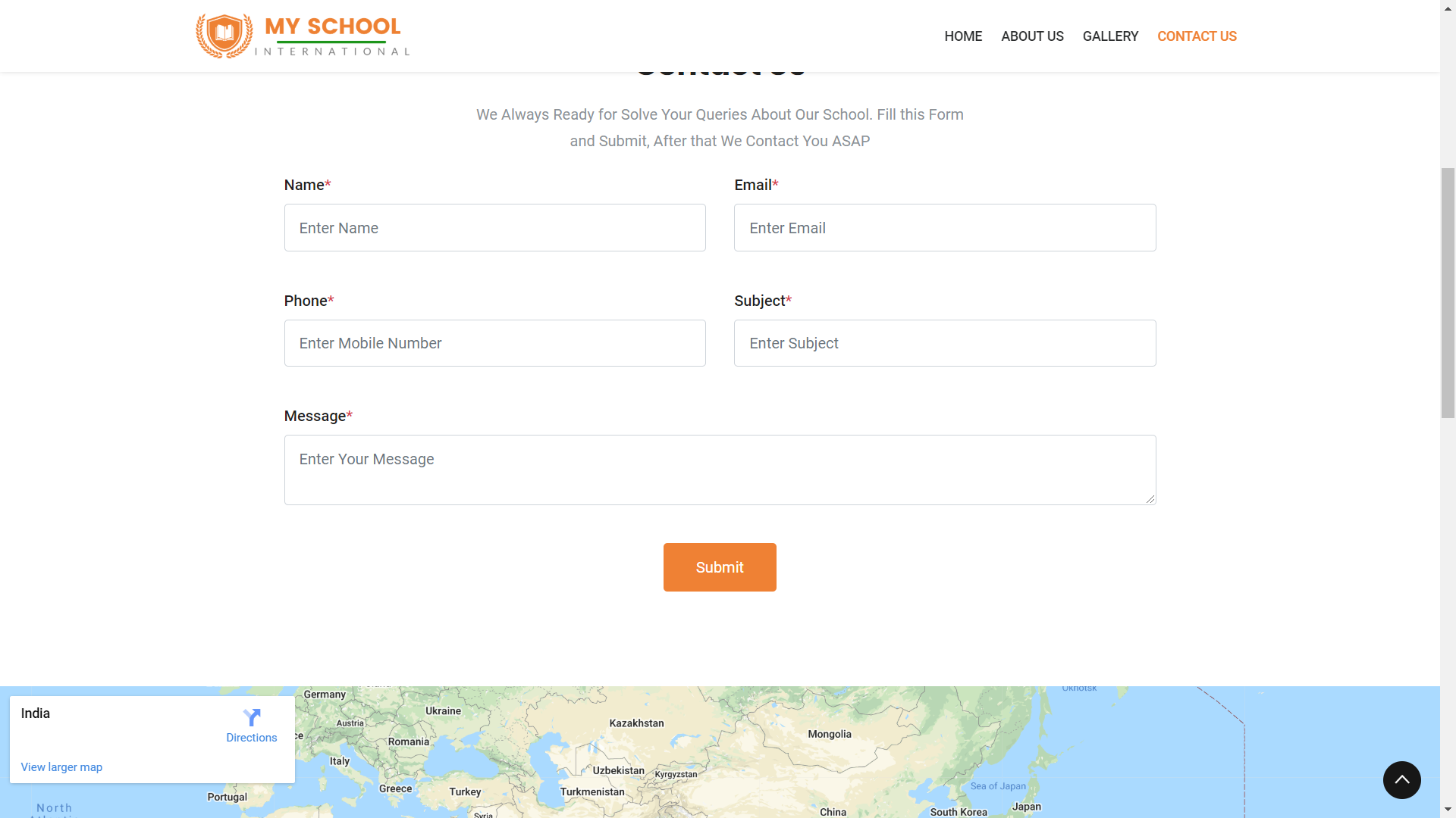 Complete School Website with Online Admission and Admin Panel by gurujigyan