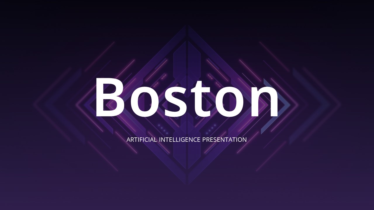 Boston - Artificial Intelligence AI PowerPoint, Presentation Templates