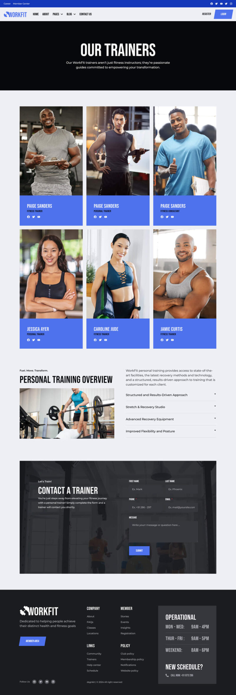 WorkFit - Fitness & Gym Elementor Pro Template Kit by DsgnKit | ThemeForest