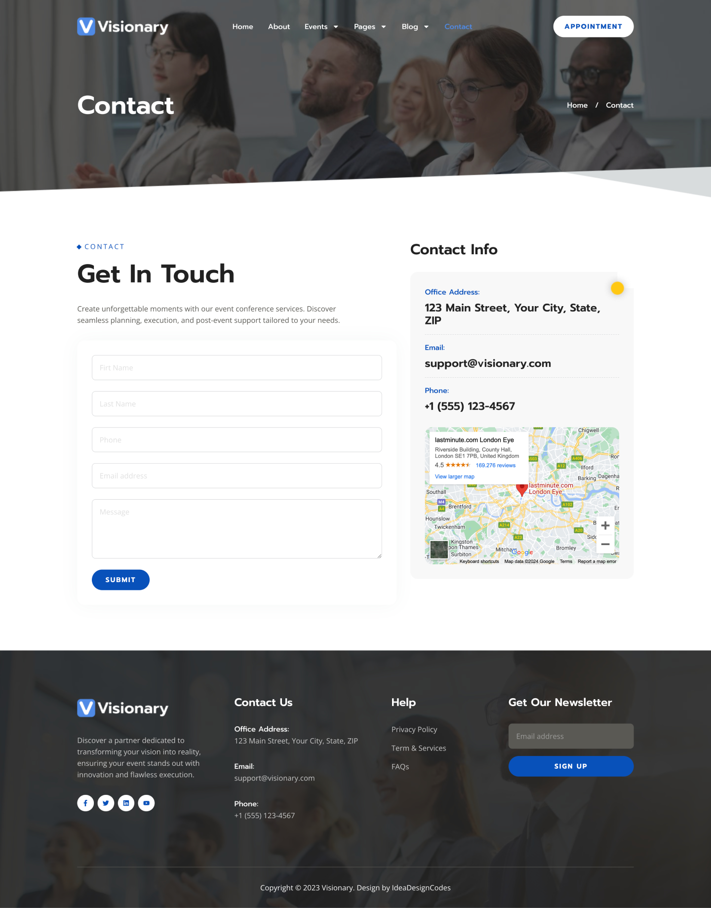 Visionary - Event Conference Services Elementor Pro Template Kit by ...