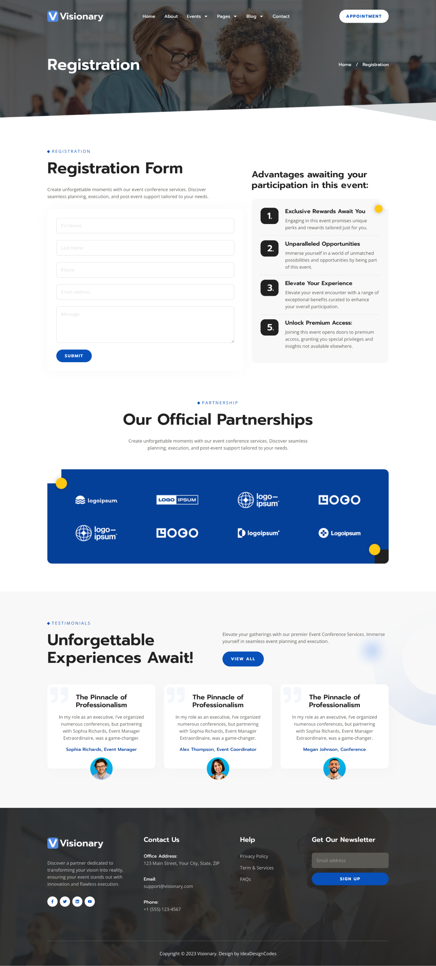 Visionary - Event Conference Services Elementor Pro Template Kit by ...