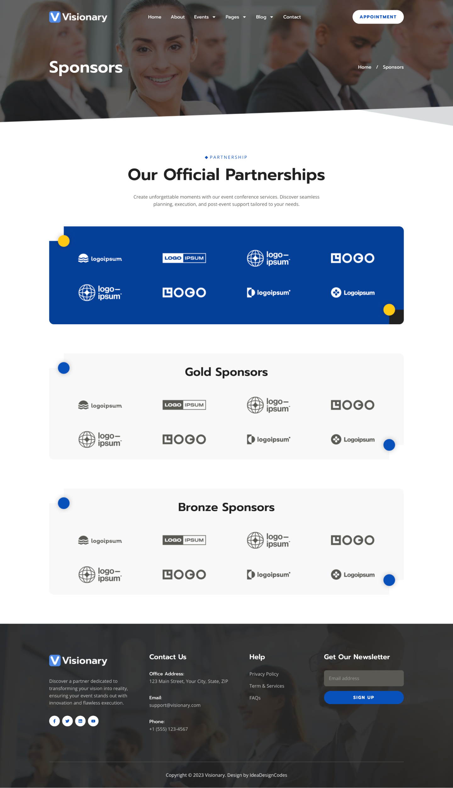 Visionary - Event Conference Services Elementor Pro Template Kit by ...