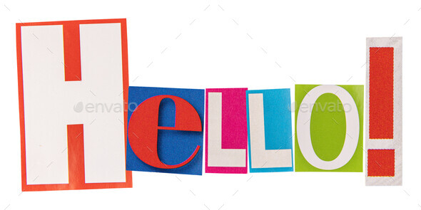 The word hello made from cutout letters Stock Photo by grafvision ...