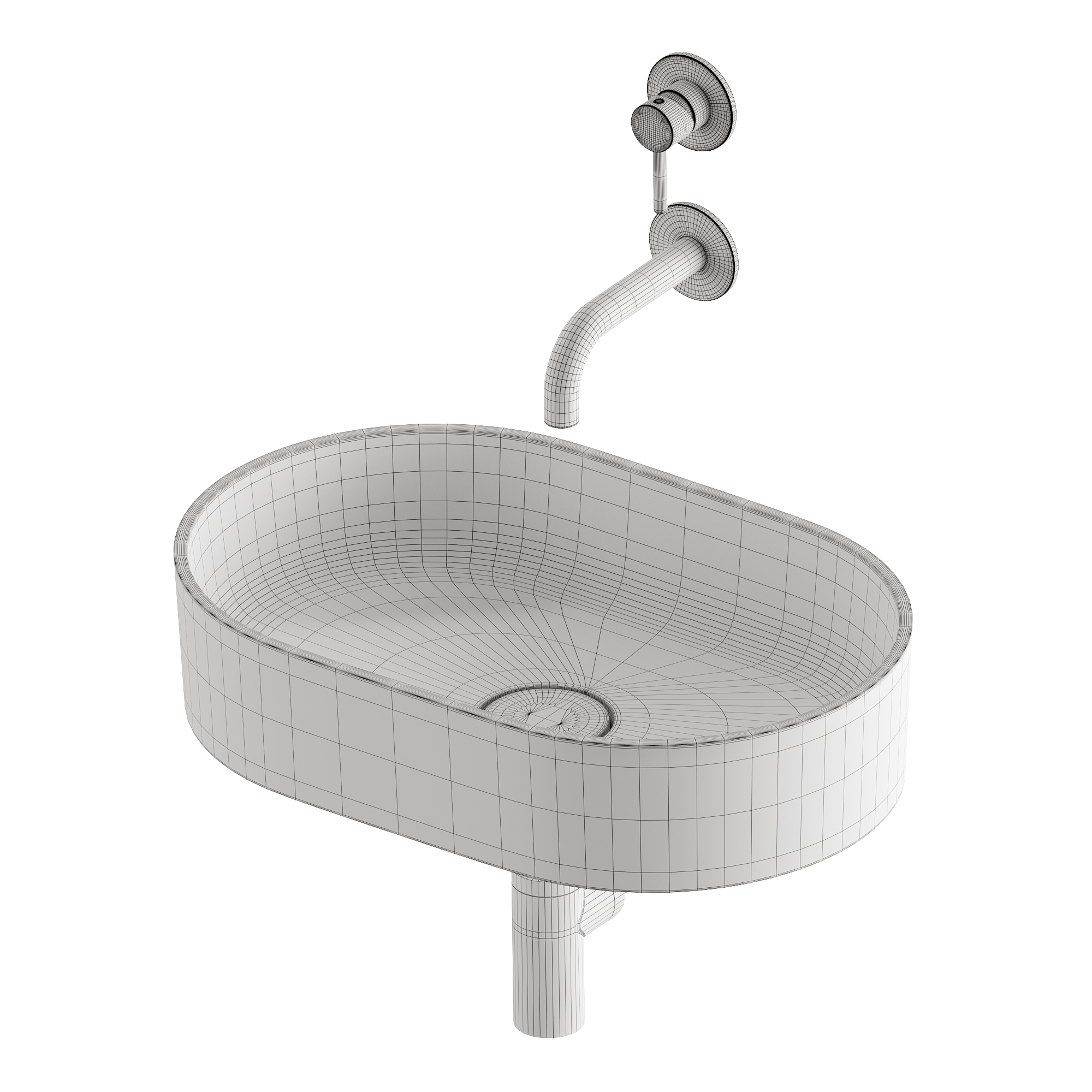 OVO Countertop Basin and Y Basin Mixer by OMNIRES by Devran3D | 3DOcean