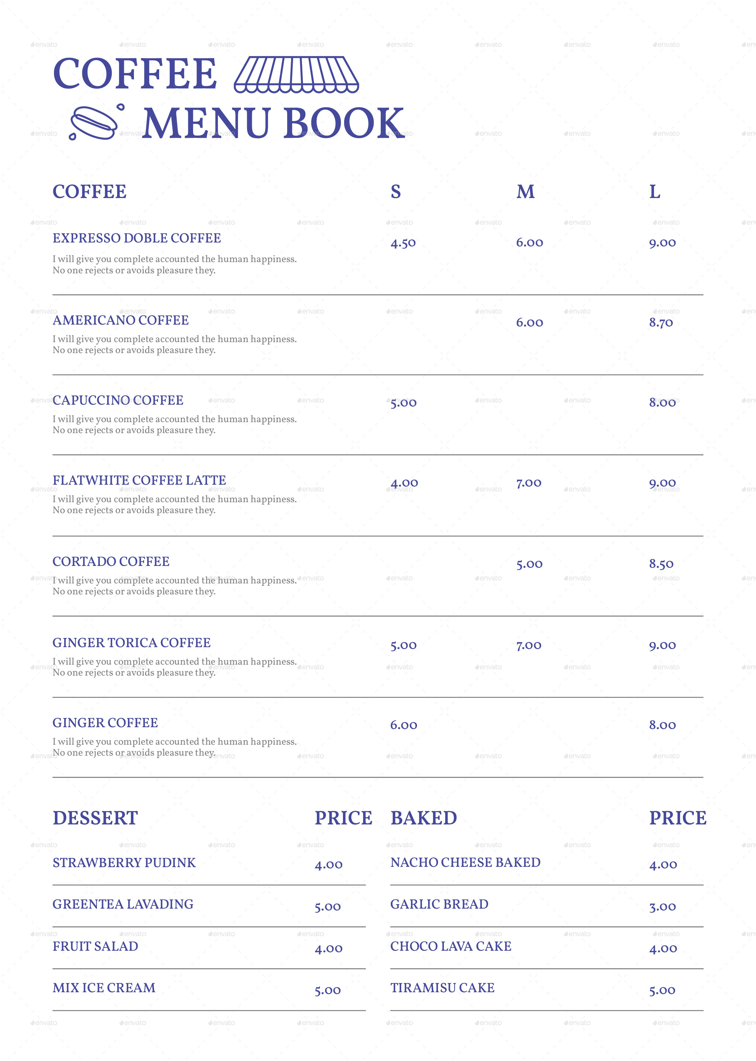 Simple Coffee Menu, Print Templates | GraphicRiver