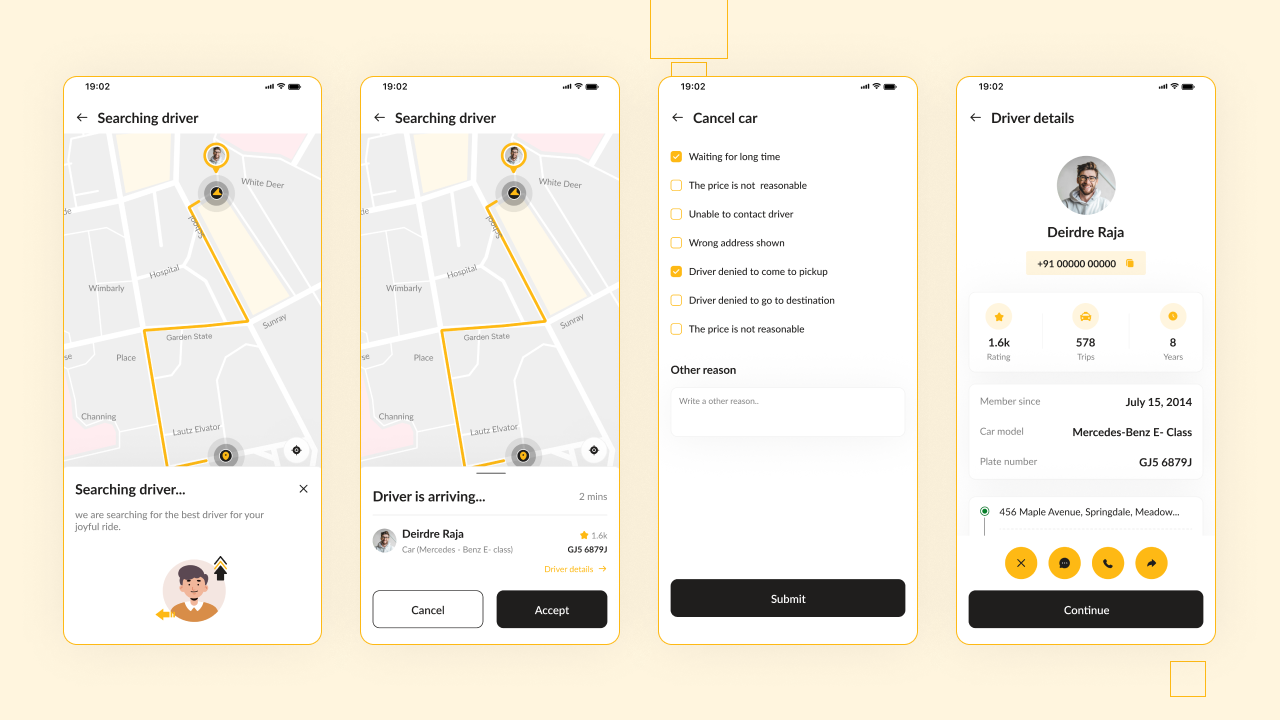 Prime Taxi Booking Flutter App UI Kit by thefuturelens | CodeCanyon