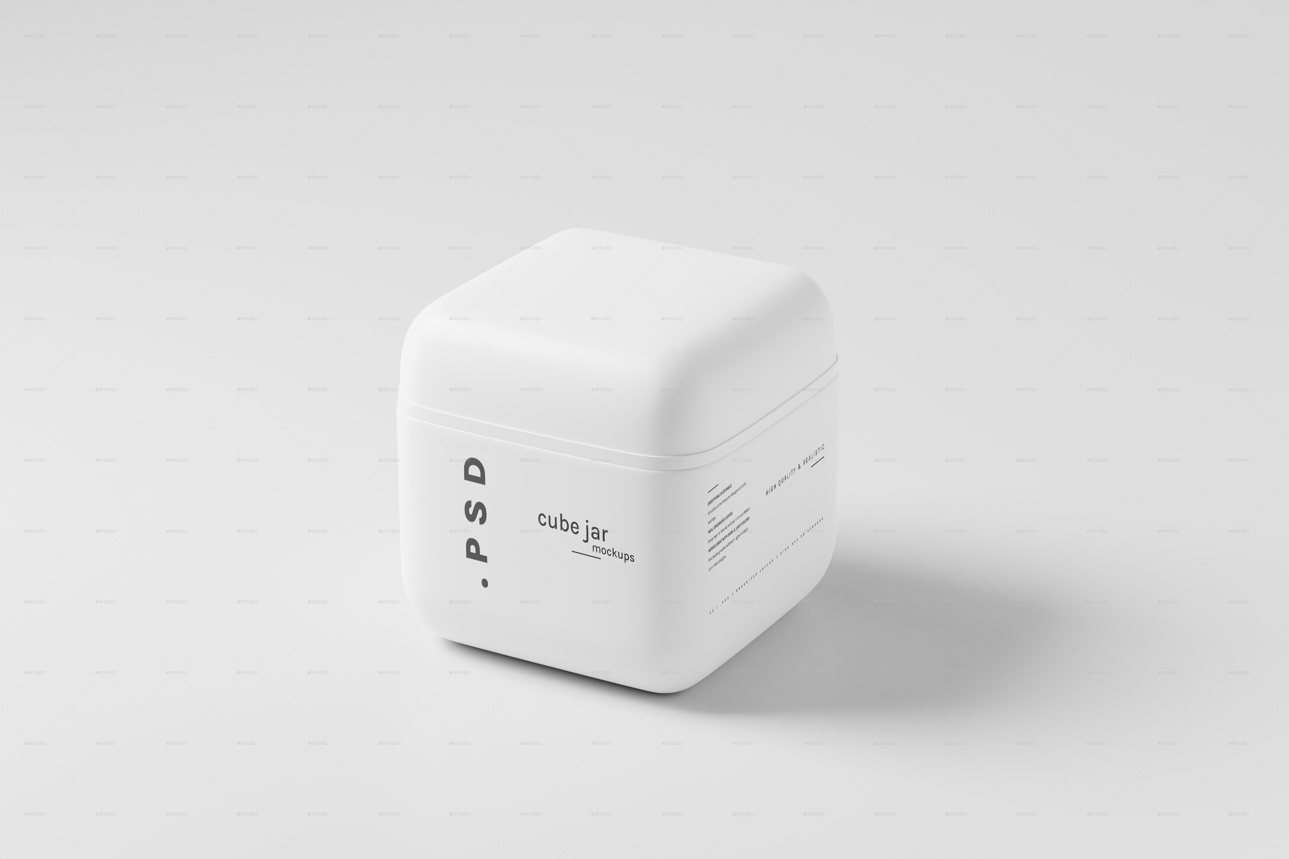 Cube Shaped Cosmetic Jar Mockups, Graphics | GraphicRiver