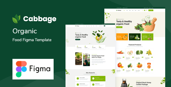 Cabbage - Organic Food Store eCommerce Figma Template by TunaTheme