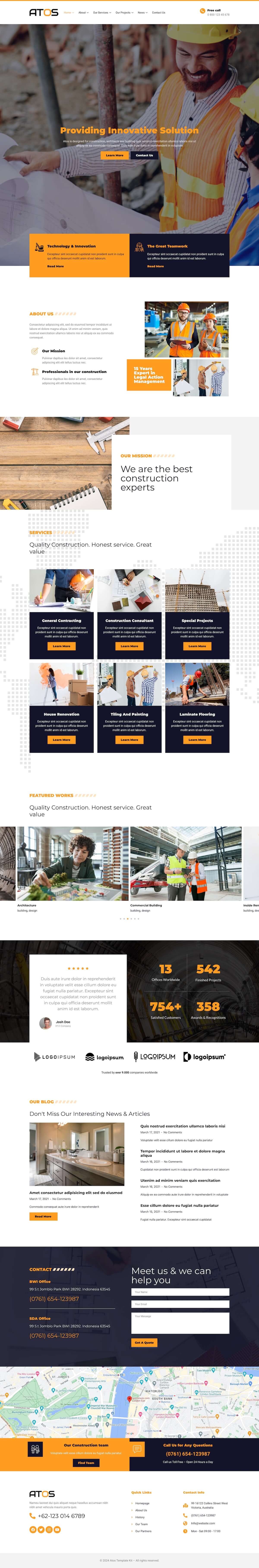 Atos - Construction Elementor Template Kit by TemeGUM | ThemeForest