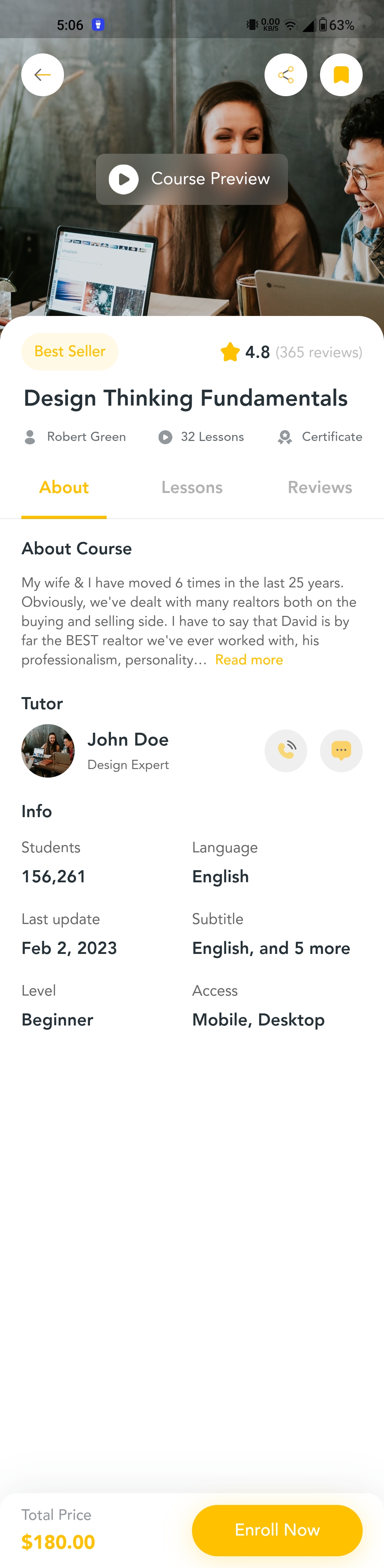 Online Learning App | E-Learning App | Flutter UI Kit by KTonixSolutions