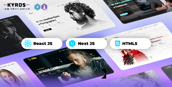 Kyros - Personal Portfolio CV Resume React NextJs Template by On3stepThemes