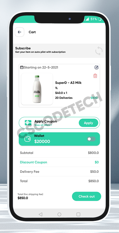 Dairy Products, Grocery, Daily Milk Delivery Mobile App with ...