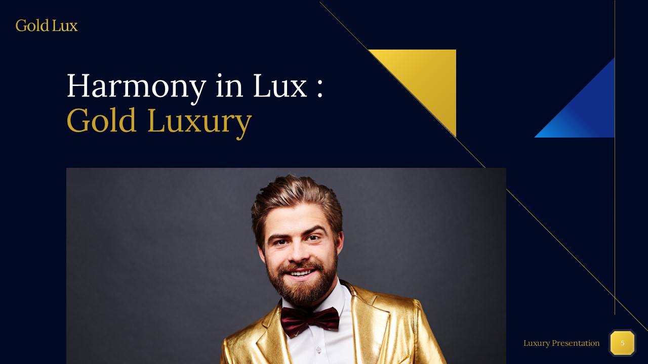 Gold Lux Luxury PowerPoint Template, Presentation Templates | GraphicRiver