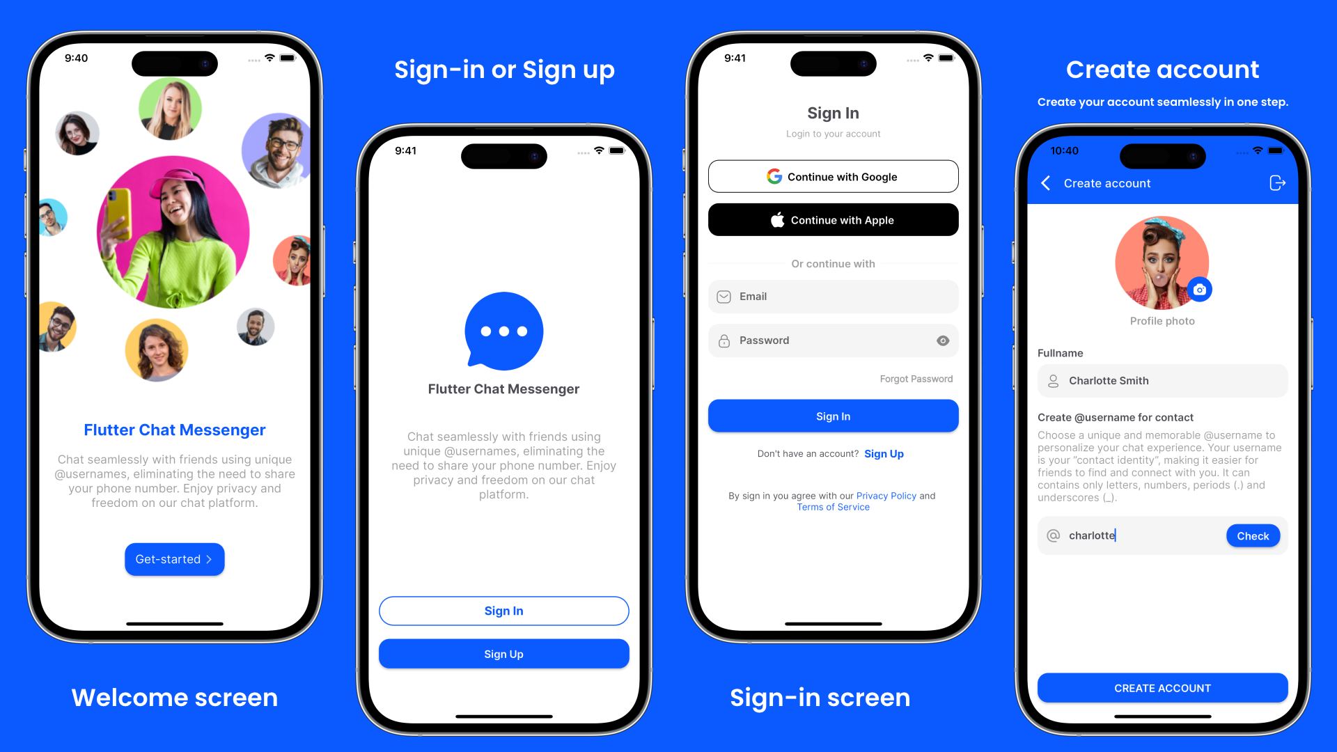 Flutter Chat Messenger | @Username Based | WhatsApp-like features ...
