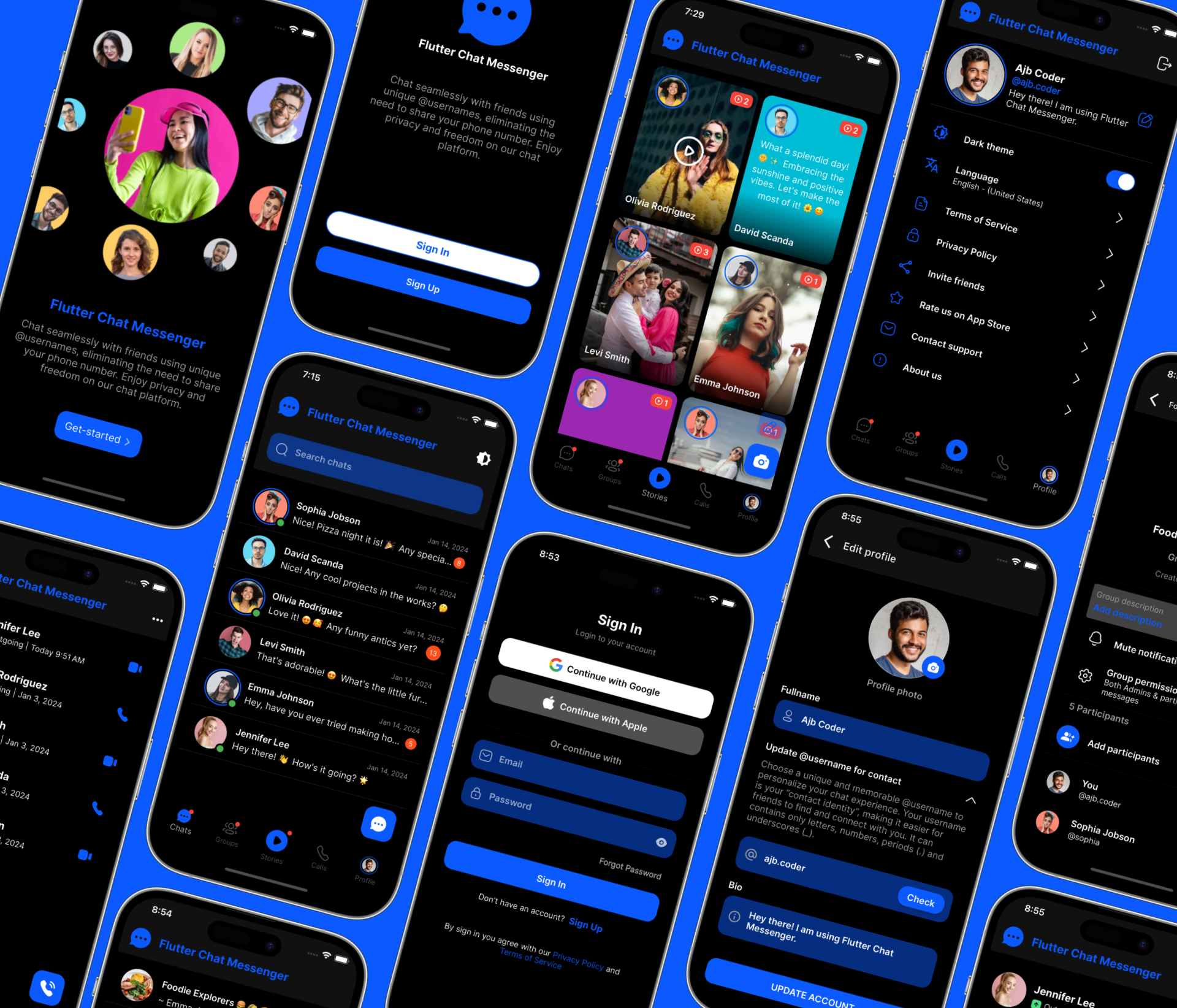 Flutter Chat Messenger | @Username Based | WhatsApp-like features ...
