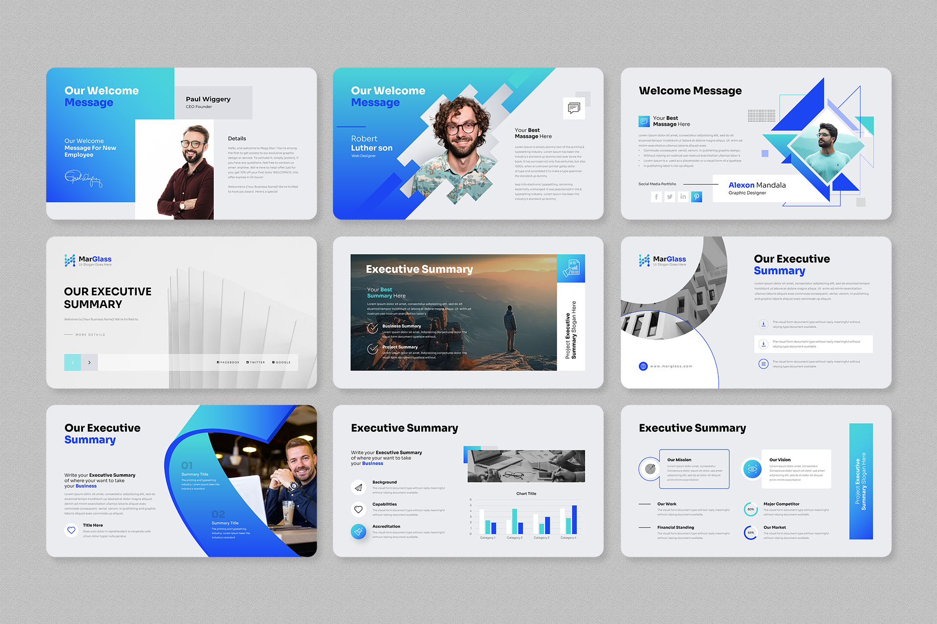 Business Plan-Deck Presentation PowerPoint Template, Presentation Templates