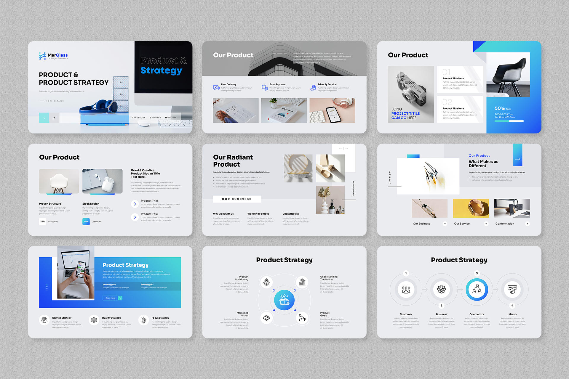 Business Plan-Deck Presentation PowerPoint Template, Presentation Templates