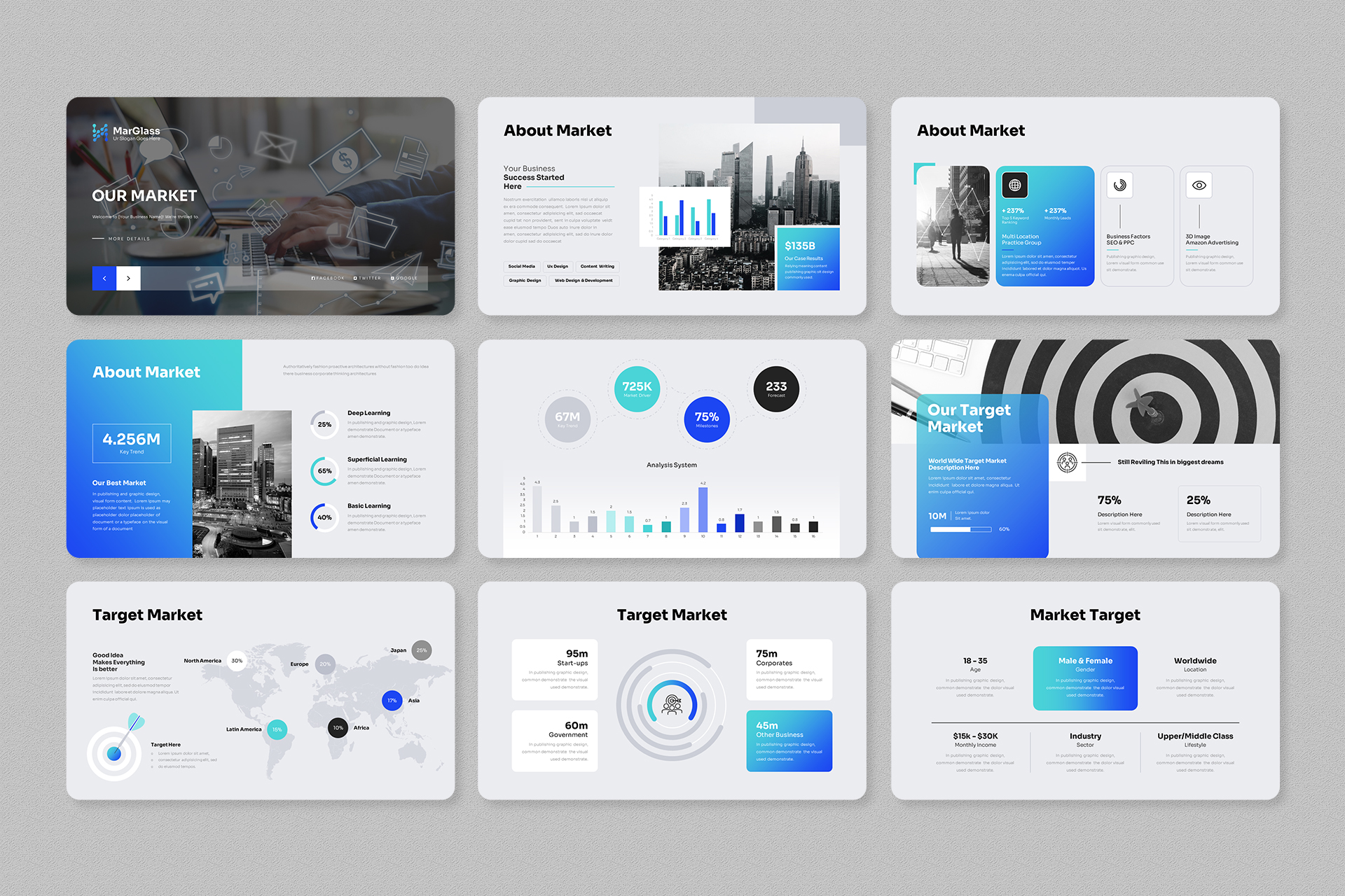 Business Plan-Deck Presentation PowerPoint Template, Presentation Templates