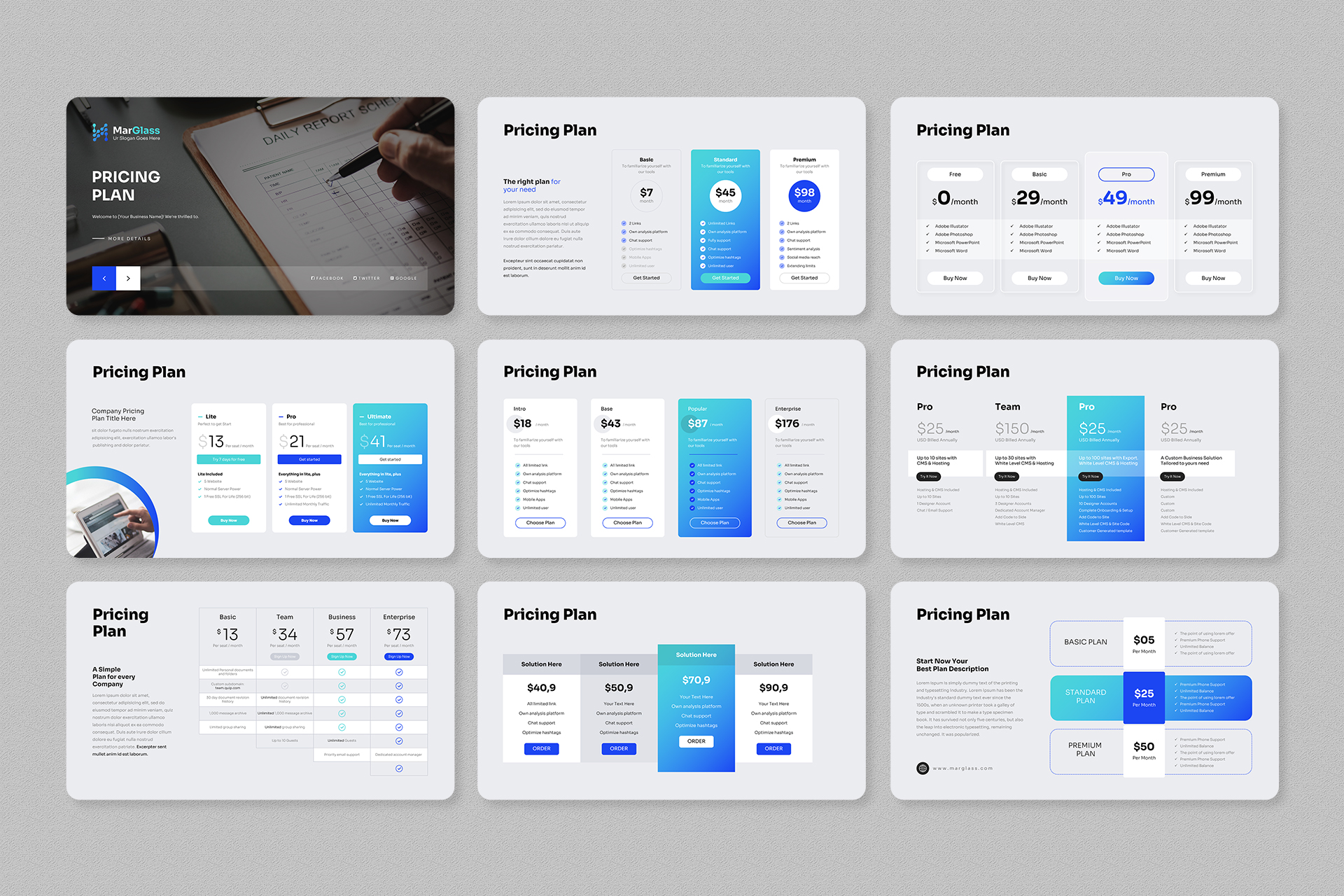 Business Plan-Deck Presentation PowerPoint Template, Presentation Templates