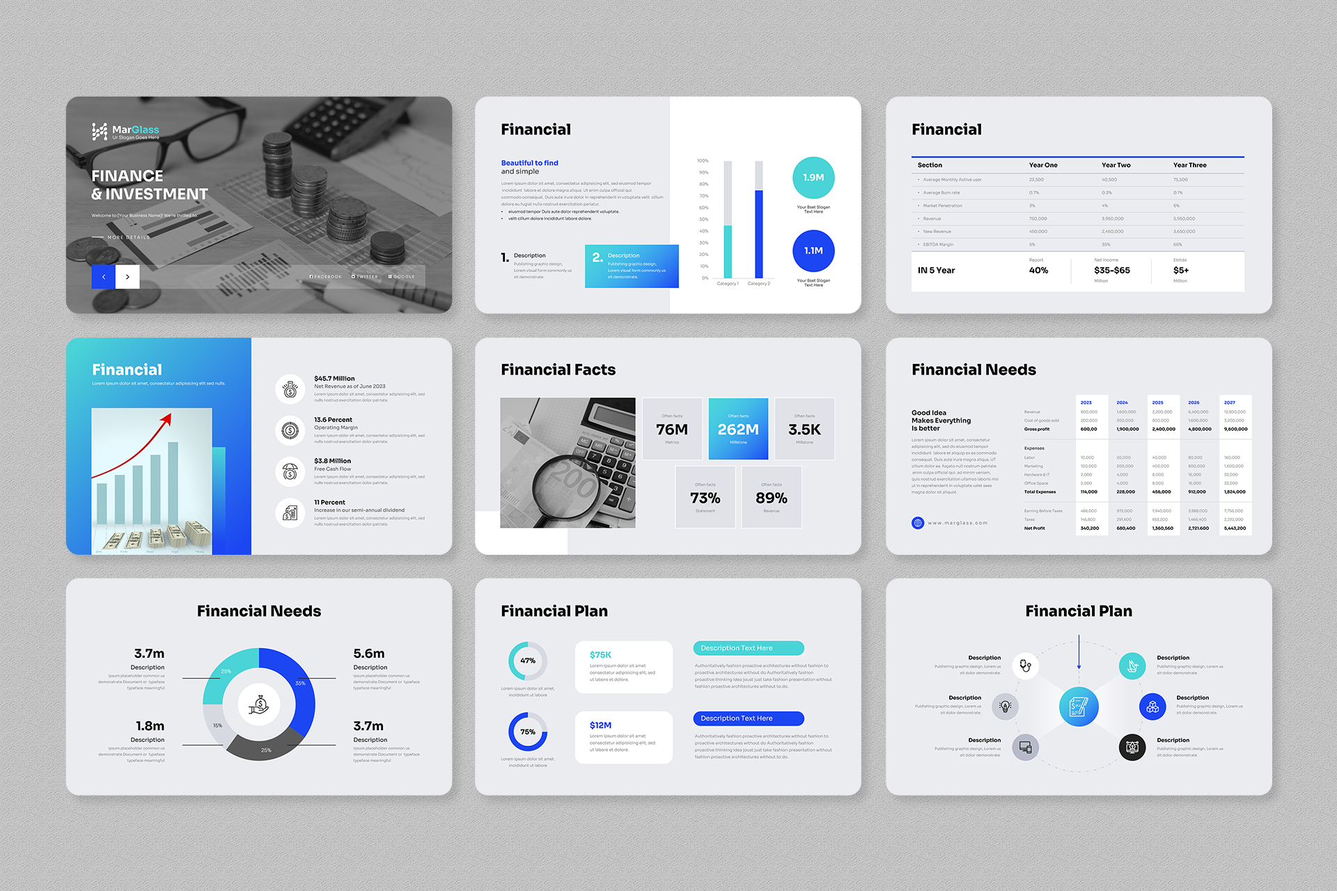 Business Plan-Deck Presentation PowerPoint Template, Presentation Templates