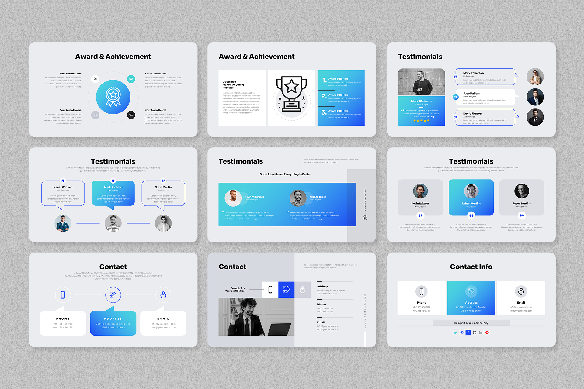 Business Plan-Deck Presentation PowerPoint Template, Presentation Templates