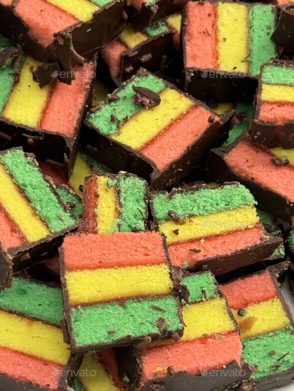 colorful sponge cake slices Stock Photo by bethanyellis28 | PhotoDune