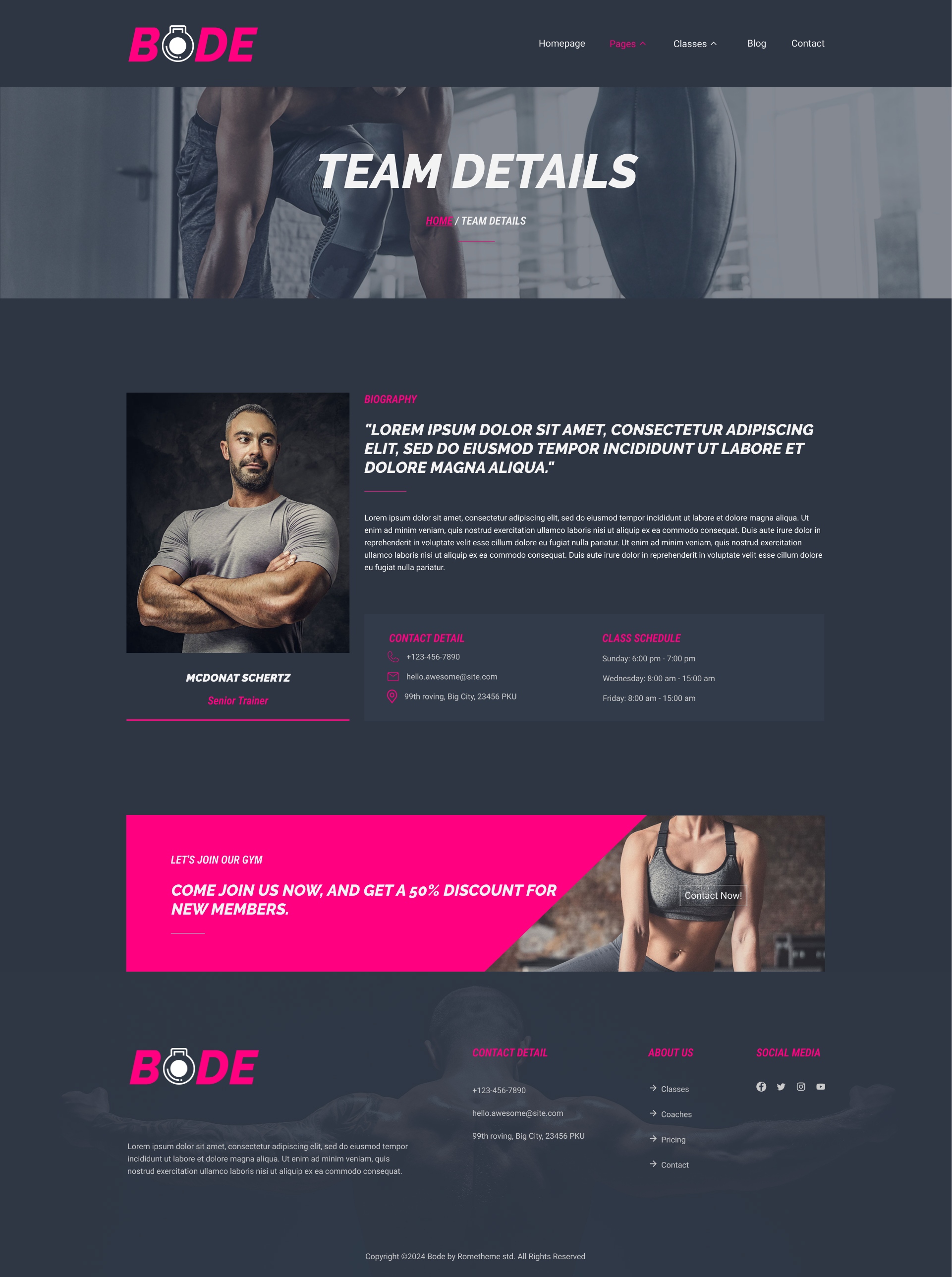 Bode - Gym & Sports Figma Template by Rometheme | ThemeForest
