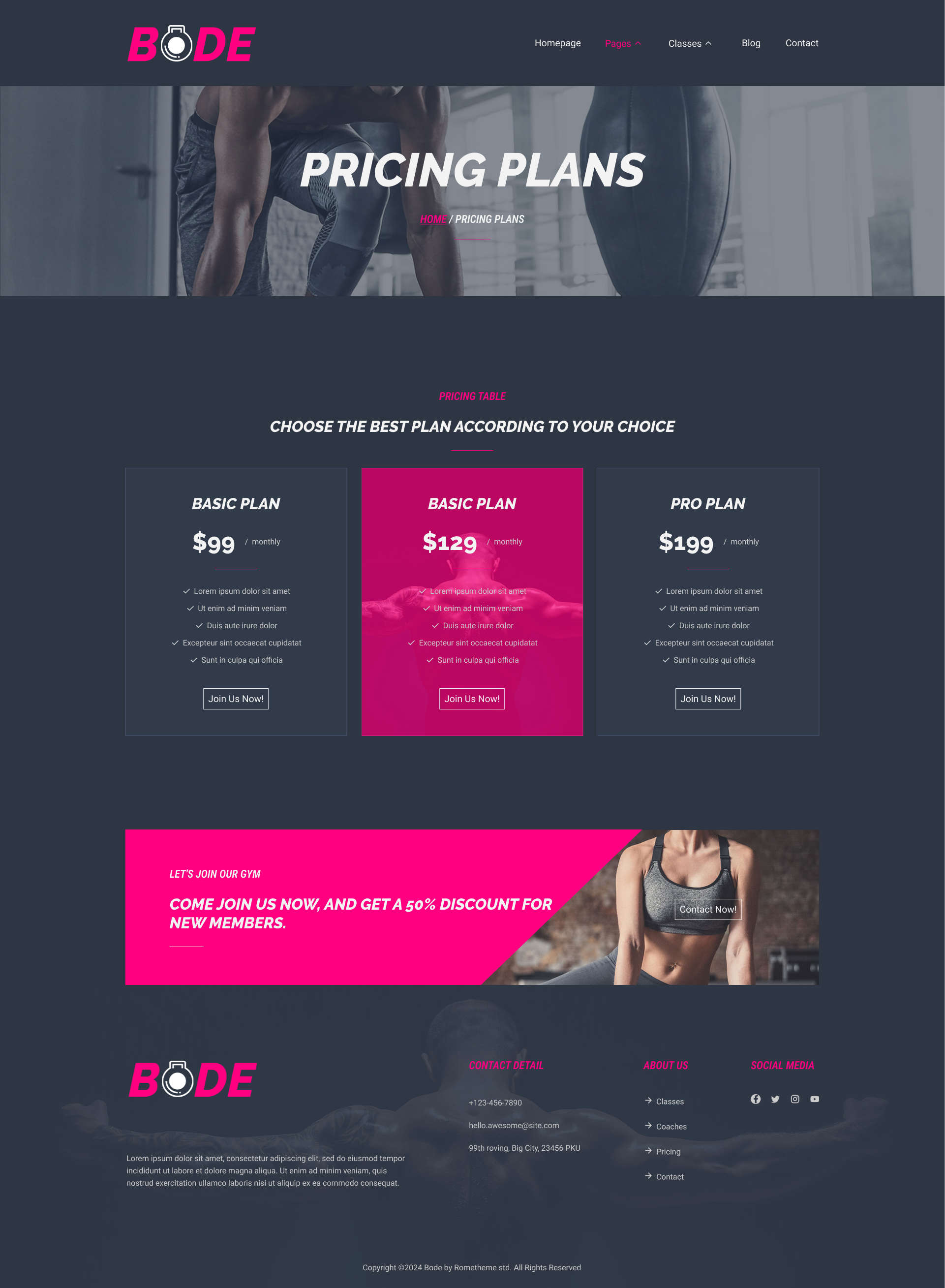 Bode - Gym & Sports Figma Template by Rometheme | ThemeForest
