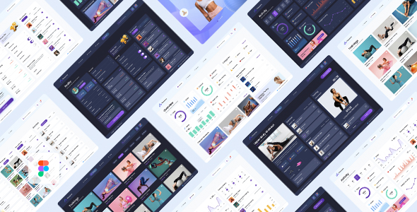 FitooZone – Fitness Dashboard UI Kit for Figma by merkulove | ThemeForest