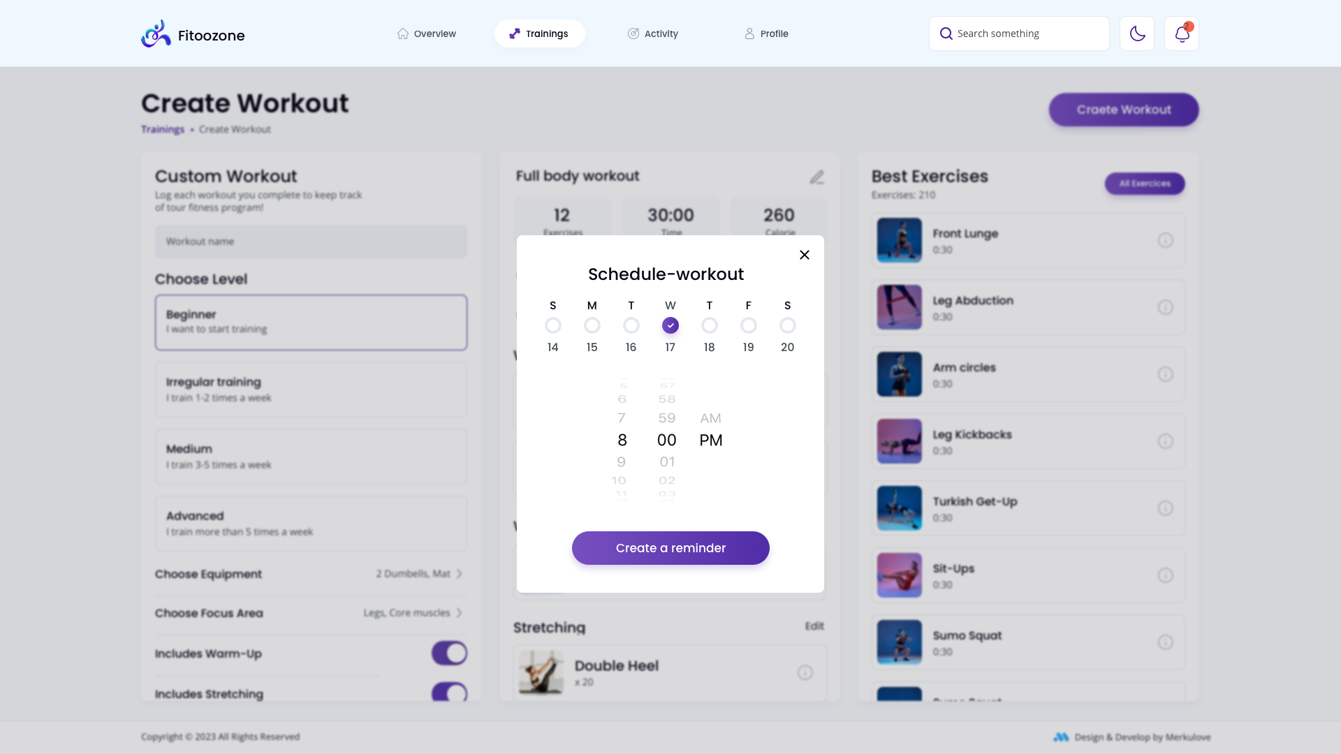 FitooZone – Fitness Dashboard UI Kit for Figma by merkulove | ThemeForest