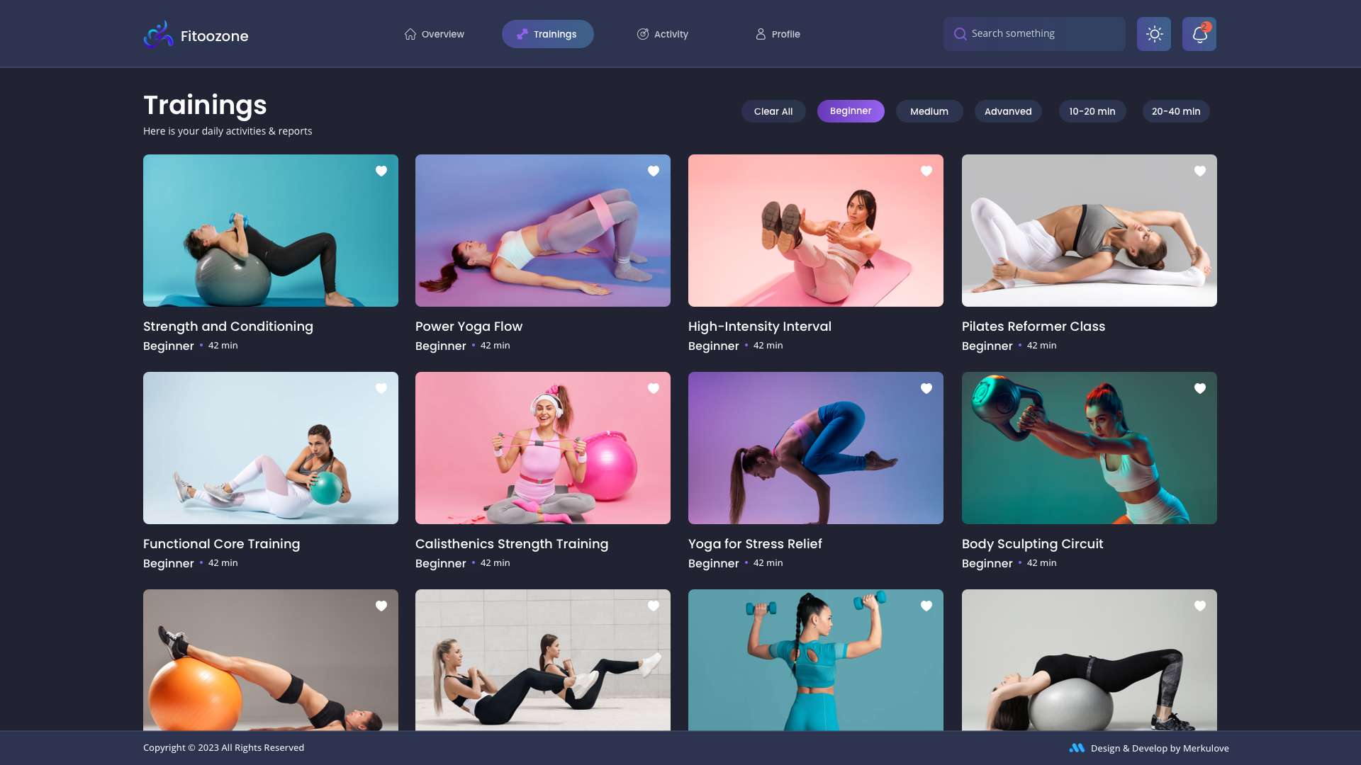FitooZone – Fitness Dashboard UI Kit for Figma by merkulove | ThemeForest