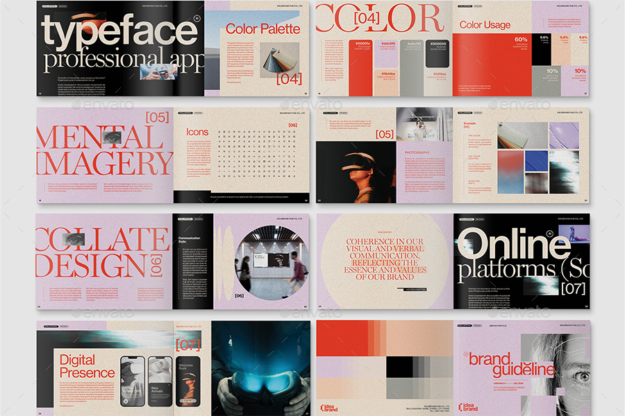 Brand Guideline Magazine Template, Print Templates | GraphicRiver