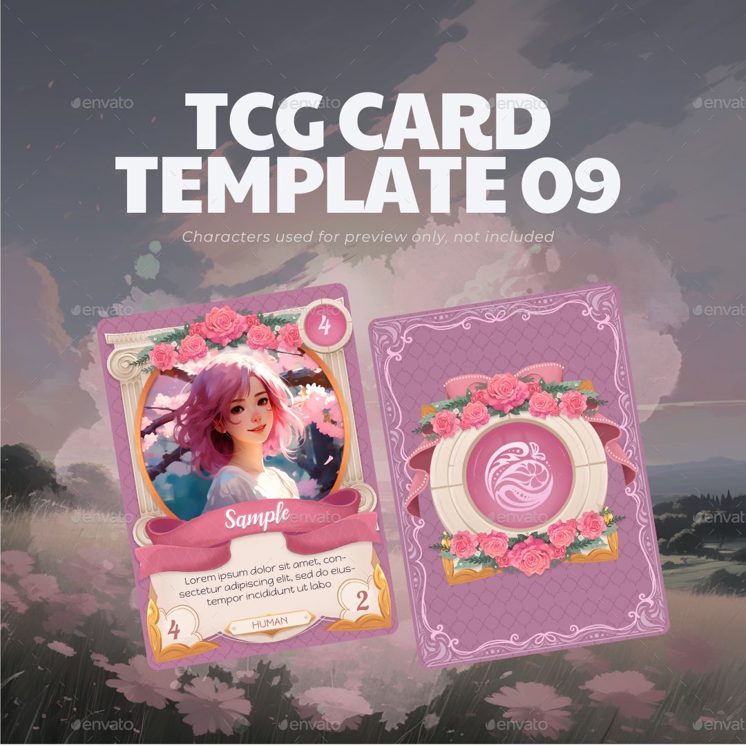 TCG Card Template 09, Game Assets | GraphicRiver