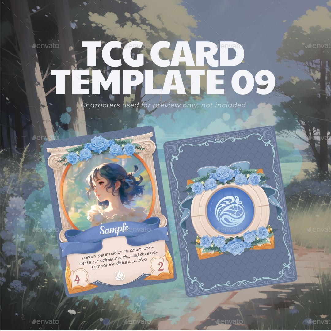 TCG Card Template 09, Game Assets | GraphicRiver