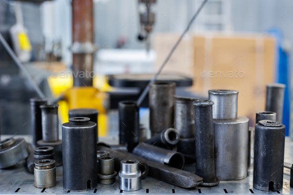 Bushings and connecting parts of the car suspension in the car service ...