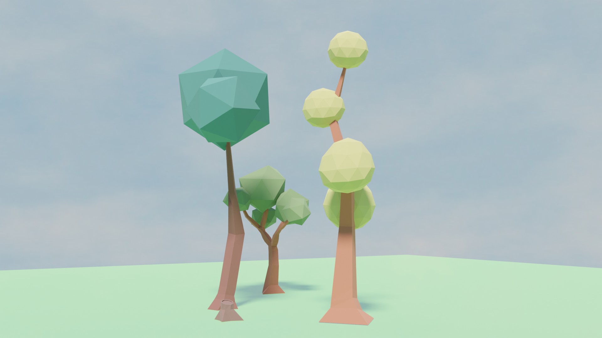Low Poly Trees 01 by creative3dcanvases | 3DOcean